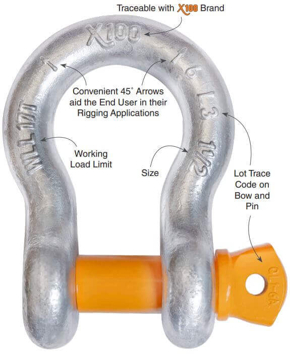 X100® Screw Pin Anchor Shackles - Cargo Control USA