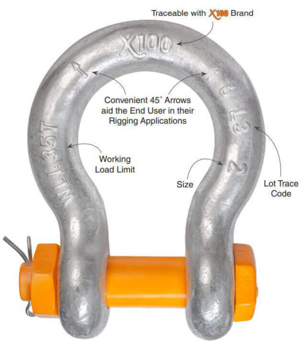 X100® Bolt Type Anchor Shackles - Cargo Control USA